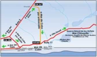 MAPA ACCESO A MAR DE COBO, MAR CHIQUITA de