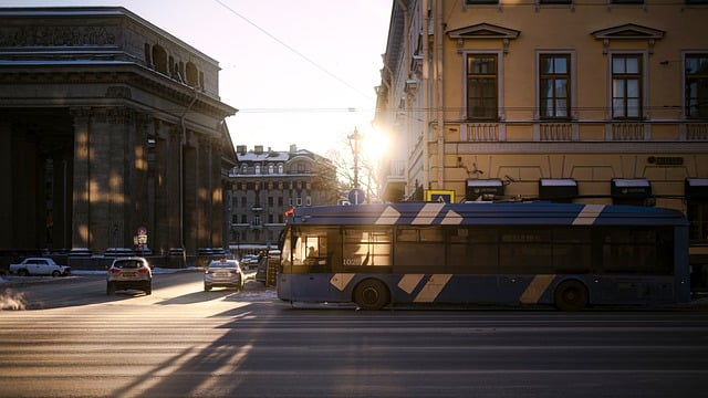 russia bus transportation street by OffiDocs for