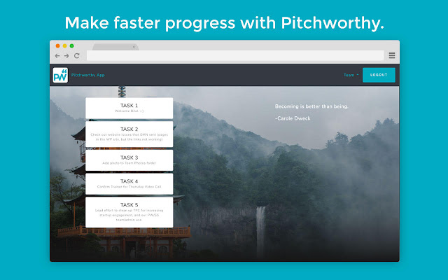Pitchworthy: Your tasks todos in new tabs in