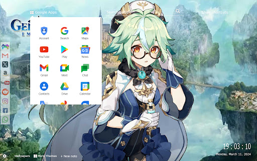Fondos de pantalla de Genshin Impact Nueva pestaña Chrome con