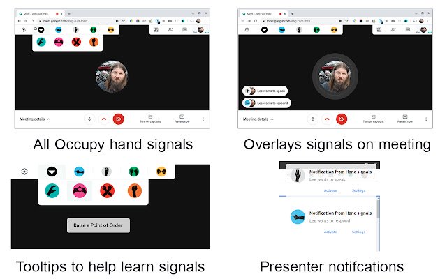 Hand Signals ສັນຍານມືສໍາລັບ Google Meet in