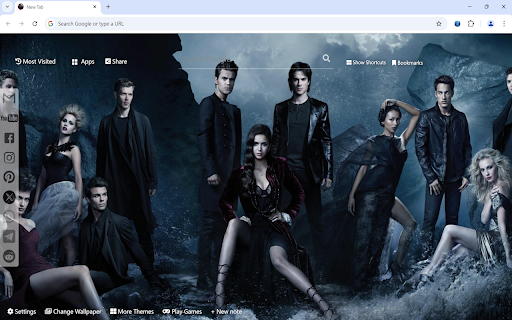 The Vampire Diaries Wallpaper in Chrome mit von