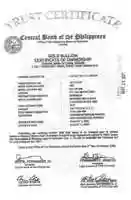 1986 CHN Gold Bullion Certificate Of Ownership by