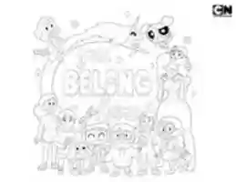 Cartoon Network You Belong Coloring Page by