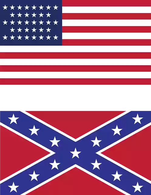 Civil War Flags South NoFree vector graphic on