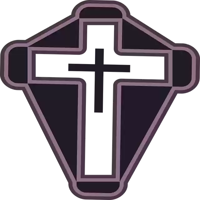 Cross Offset ChristianFree vector graphic on