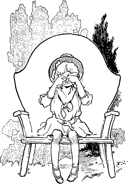 Girl Crying Black And White - Free vector graphic