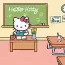 Hello Kitty Classroom Live Wallpaper in Chrome