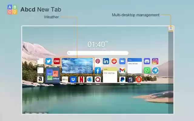 Abcd New Tabin Chrome with by OffiDocs for