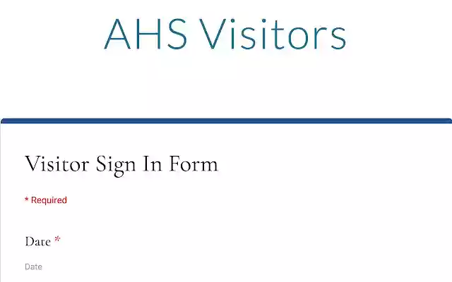 AHS Visitor Sign In Kioskin Chrome with by