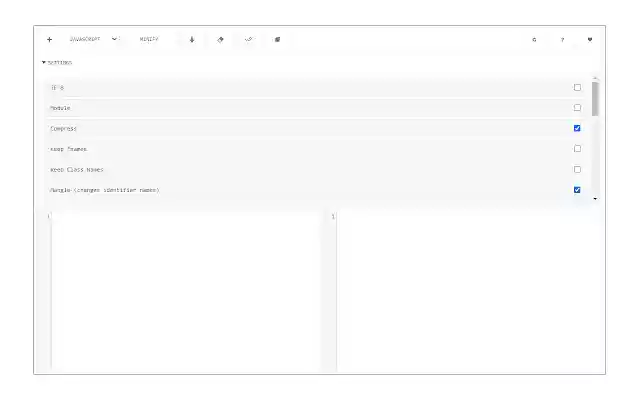 Code Minifier (JS, CSS, HTML)in Chrome with by