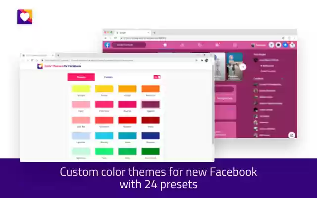Color Themes for Facebookin Chrome with by