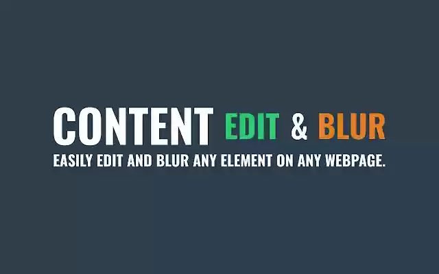 Content EditBlurin Chrome with by OffiDocs for