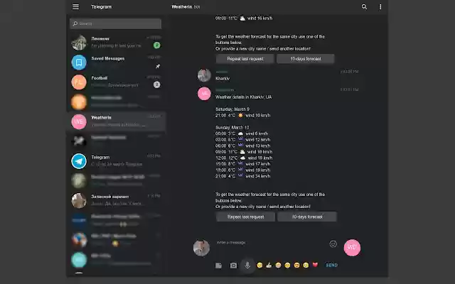 Dark theme for Telegrams Web version in Chrome
