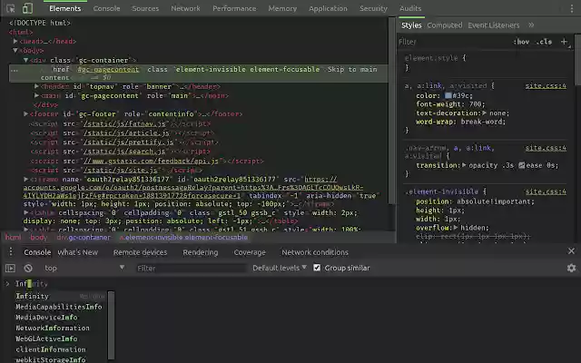 DevTools Theme: Atom Dark with Green Cursor in
