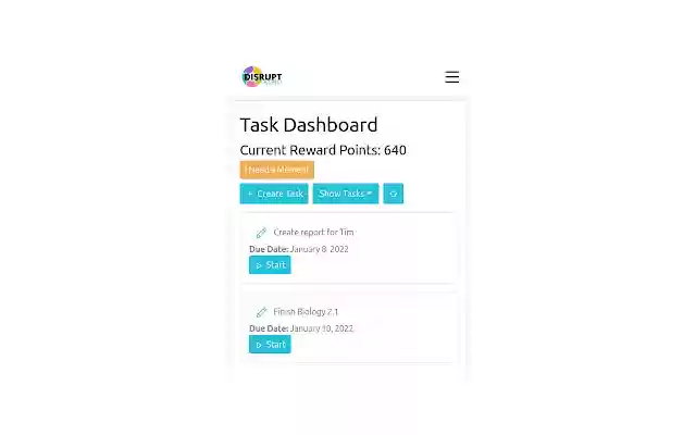 DisruptADHD Task Assistantdans Chrome avec par