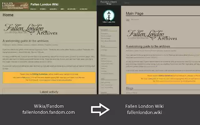 Fallen London Wiki Redirectorin Chrome with by