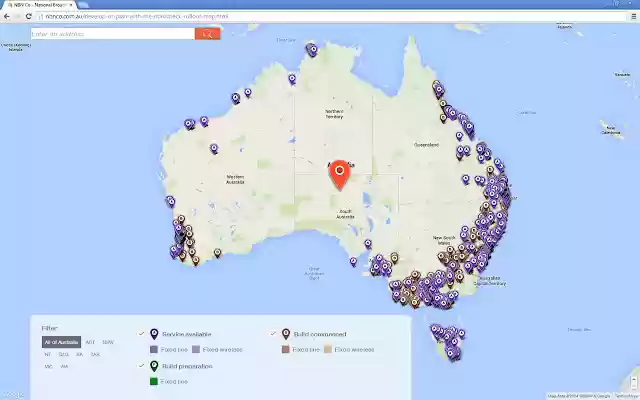 Full screen NBN Rollout Mapin Chrome with by