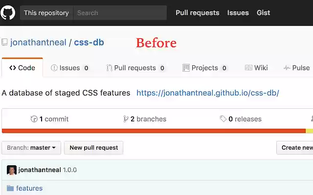 Github NavBar Color Reversalin Chrome with by