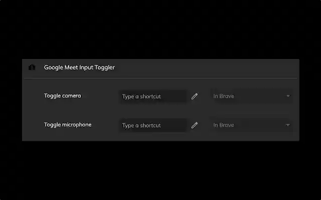 Google Meet Input Togglerin Chrome with by
