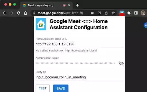 Google Meet Home Assistant in