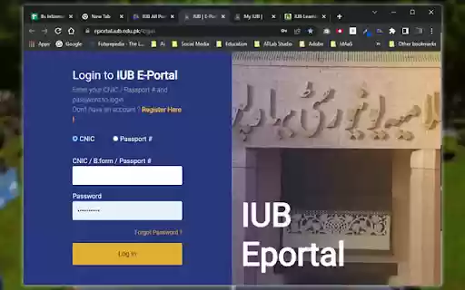Portales de la IUB | Todo en uno | en Chrome con
