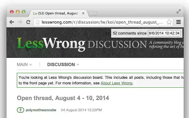 Less Wrong Comment Highlightin Chrome with by