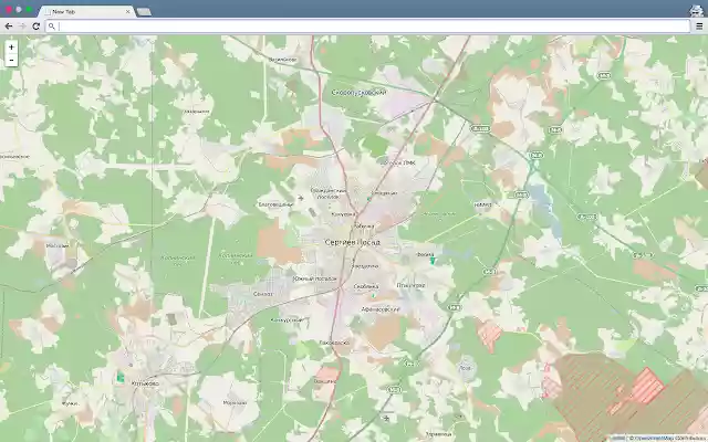 Minimalistic tab with OpenStreetMap in Chrome