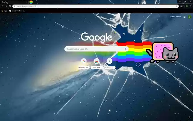 Nyan Cat Themein Chrome with by OffiDocs for