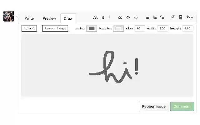 Paint GitHubin Chrome with by OffiDocs for