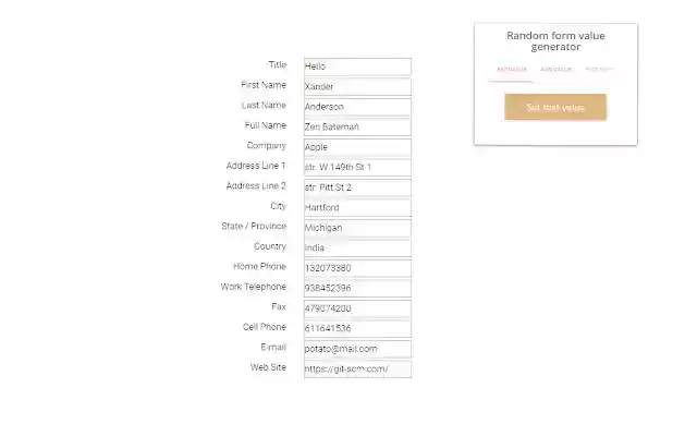 Random form datain Chrome with by OffiDocs for