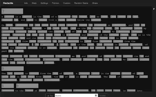 Redactle++in Chrome with by OffiDocs for office