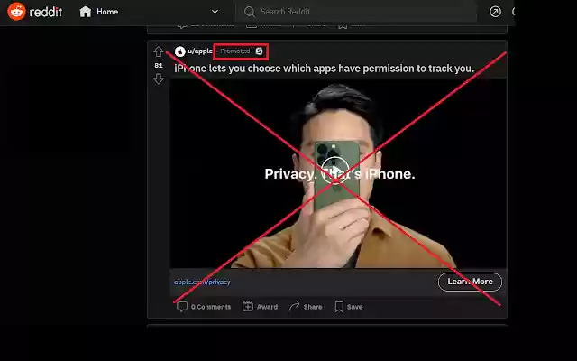 reddit adblockin Chrome with by OffiDocs for