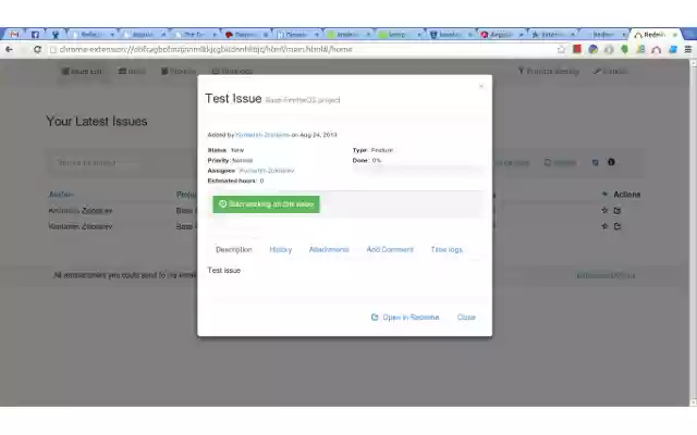 Redmine Helperin Chrome with by OffiDocs for