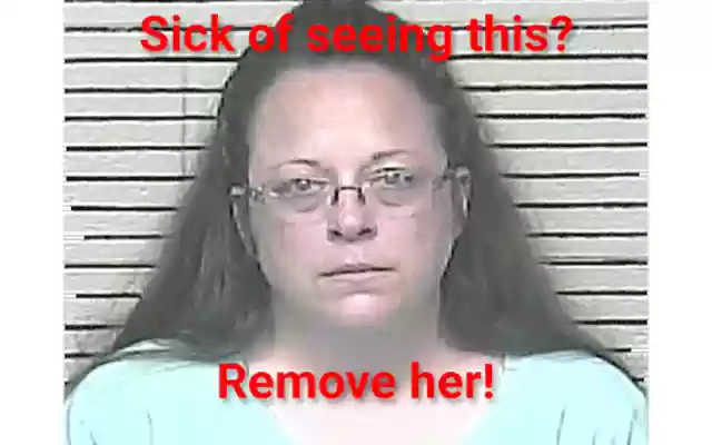 Remove Kim Davis from Facebookin Chrome with by
