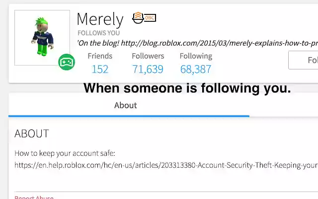 ROBLOX Follow Checkerin Chrome with by OffiDocs