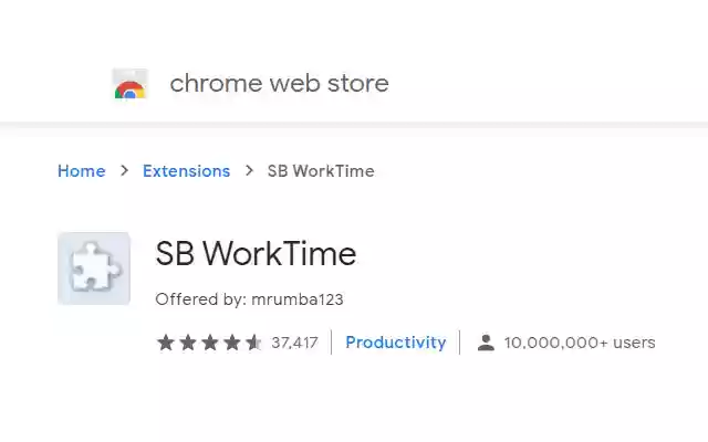 SB WorkTimein Chrome with by OffiDocs for office