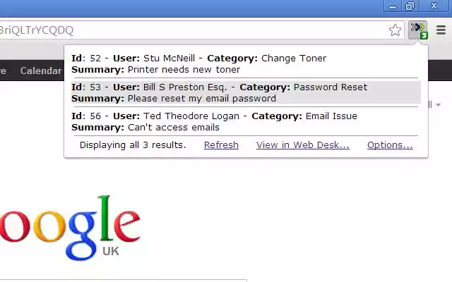 Service Desk Queue Monitorin Chrome with by