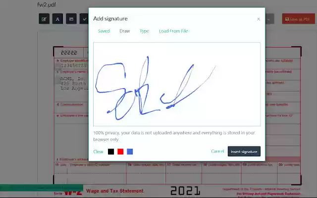 Signer un PDF (par PDFLiteco) dans Chrome avec par