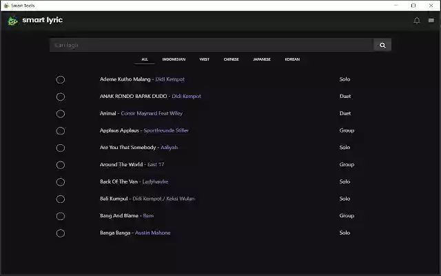 Smart Lyrics Toolin Chrome with by OffiDocs for