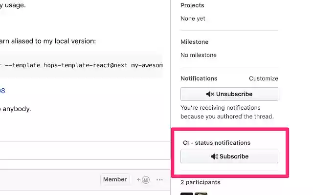 Status Update Notifier for Githubin Chrome with