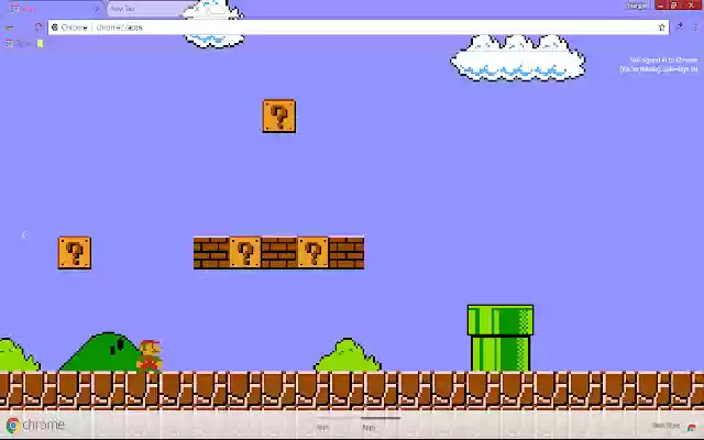 Super Mario theme 1920*1080in Chrome with by