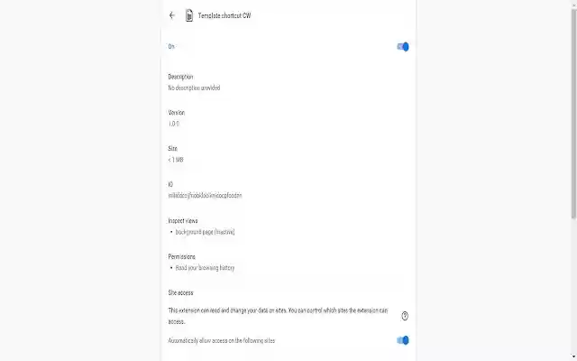 Template shortcut CWin Chrome with by OffiDocs