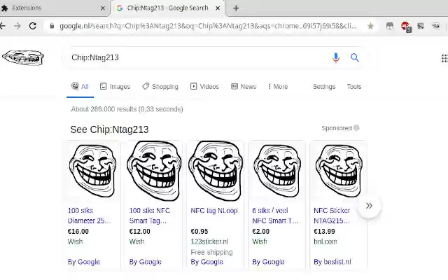 TrollFace Everywherein Chrome with by OffiDocs