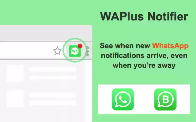 WAPlus Notifier لـ WhatsApp Webin Chrome مع