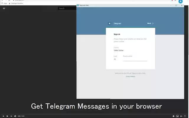 Web Messenger for Telegram™in Chrome with by