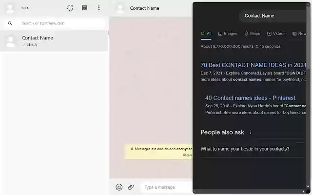 Whatsapp web sidebarin Chrome with by OffiDocs