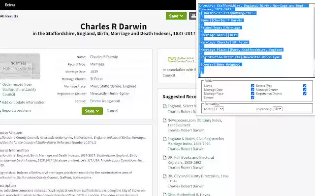 WikiTree BEEin Chrome with by OffiDocs for