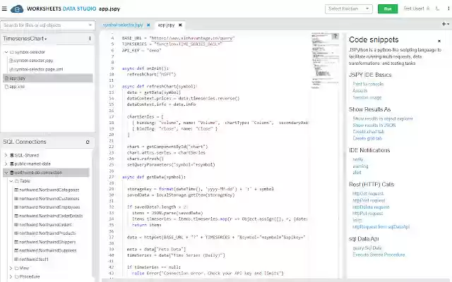 WORKSHEETS Data Studioin Chrome with by OffiDocs